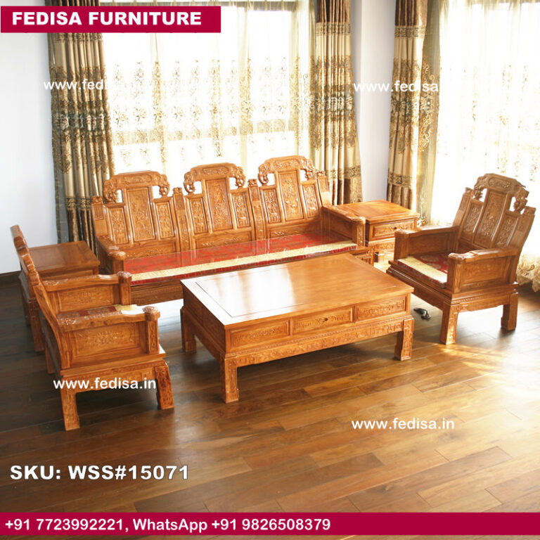 Wooden Sofa Set With Cushion Original Teak Wood Sofa Set Sheesham Ki ...