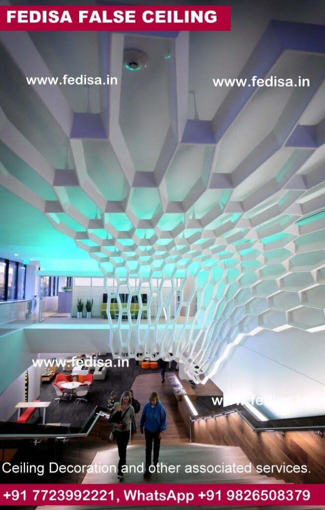 Hotel Ceiling Design Lobby False Ceiling Design 2021 Industrial ...