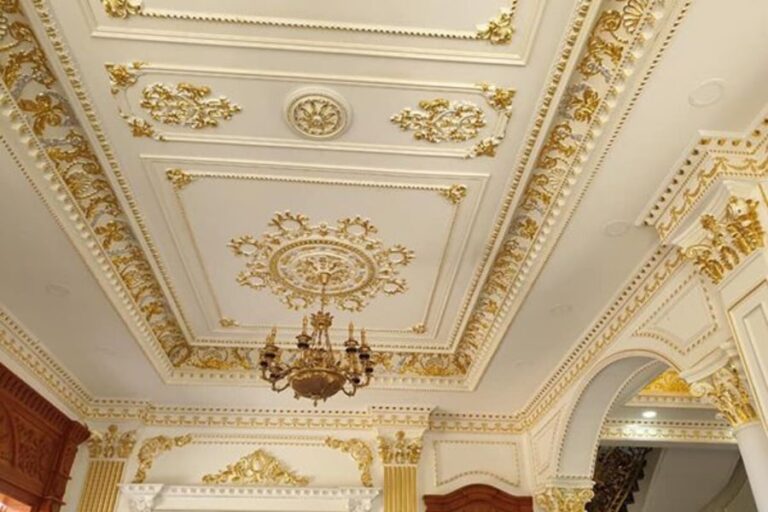 Classic Pop Design For Hall Classic Plain False Ceiling Design Two Fan ...