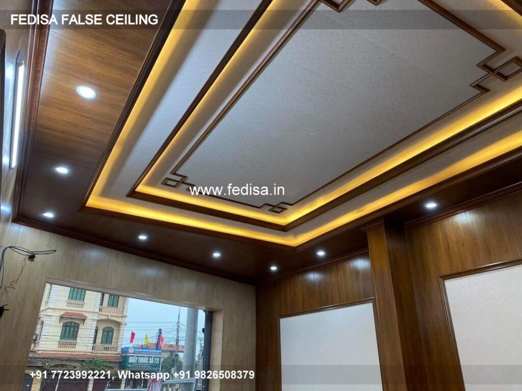 Wooden False Ceiling False Ceiling With Wooden Finish False Ceiling ...