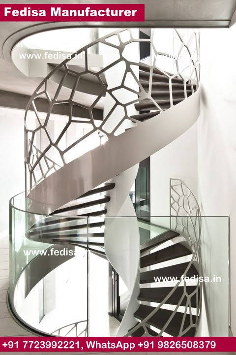 Steel Cable Stair Railing Round Staircase Railing Round Shape Stairs ...