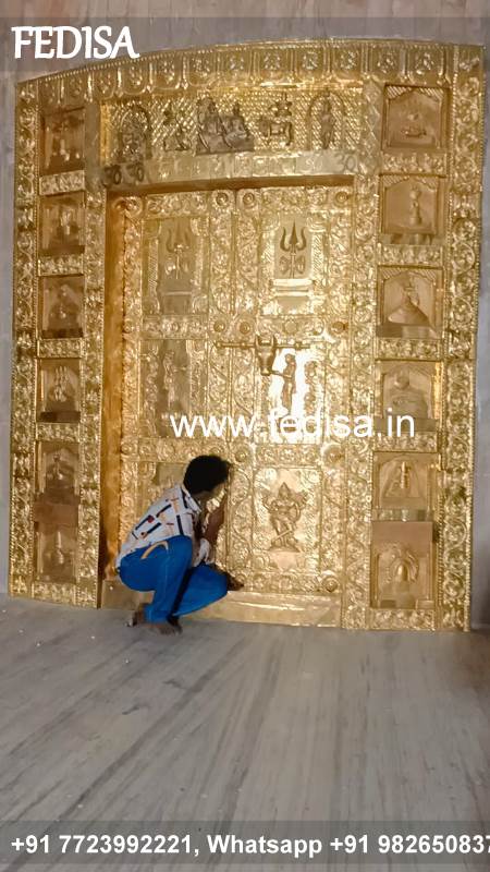 Silver Temple Door? Brass Temple Door? Mandir Door Glass Design Temple ...